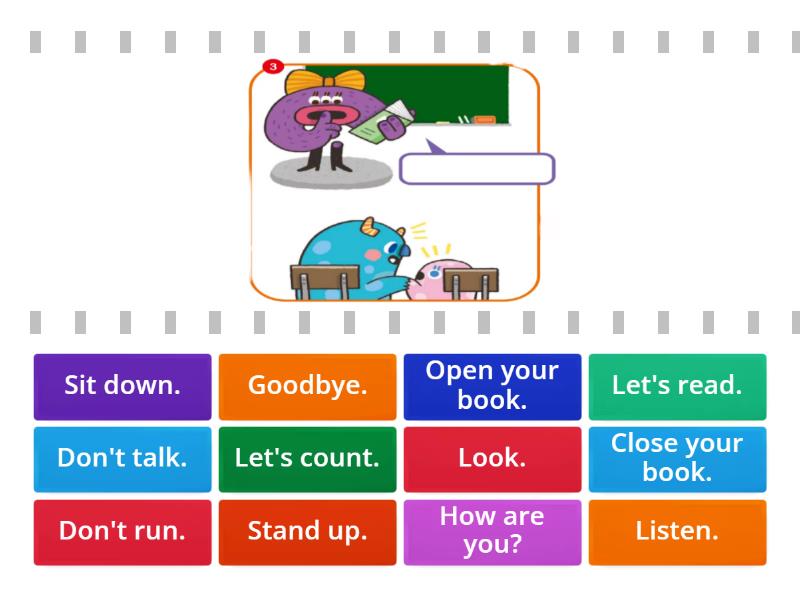 Wonder World 2 Classroom English - Find the match