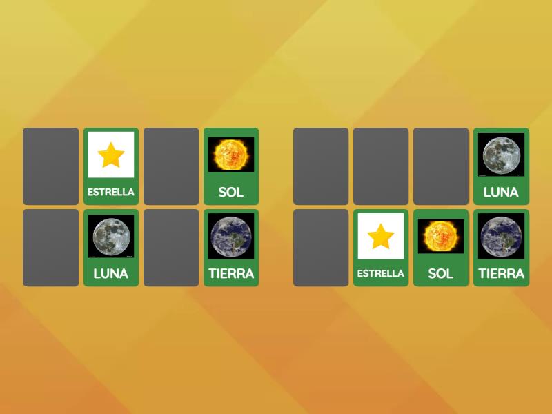 el sistema solar - Matching pairs