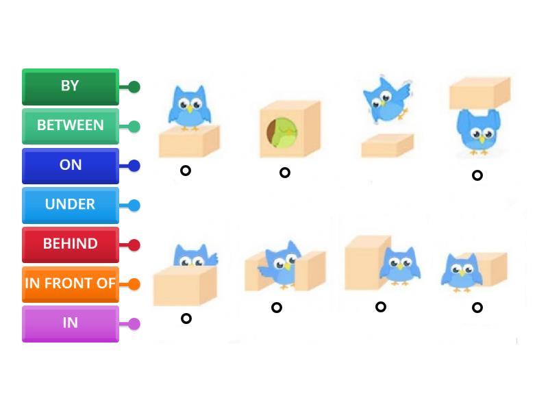 Prepositions of place o - Labelled diagram