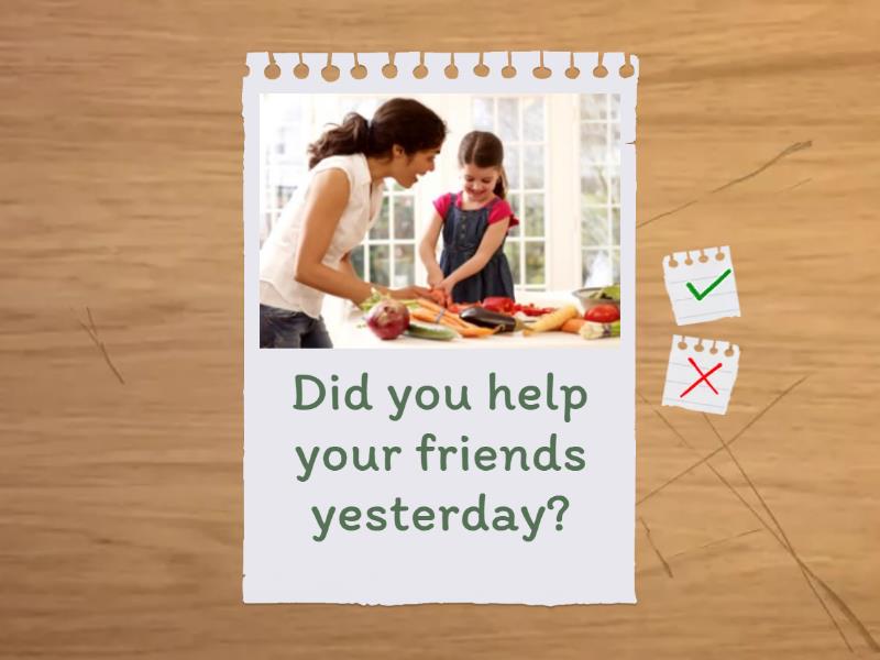 Past Simple (warming up) - Flash cards