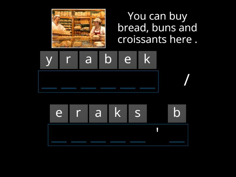 Types of shops - Anagram