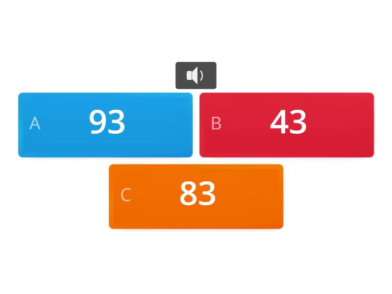 Choose the number you hear - Quiz