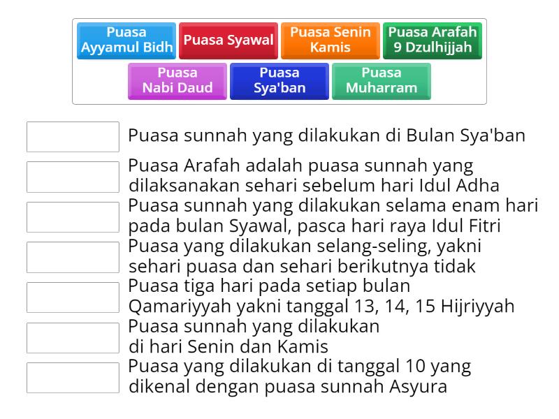 contoh Puasa Sunnah - Match up