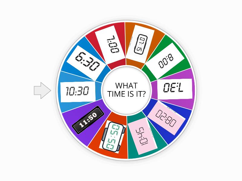 TELLING THE TIME - digital - Spin the wheel