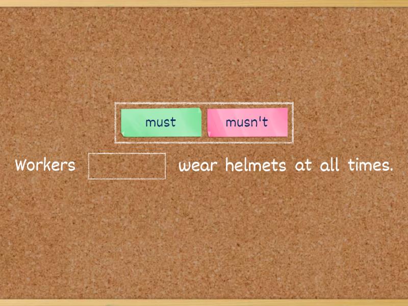 Modal verbs activity - Complete the sentence