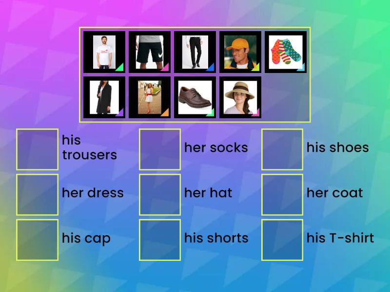 FF1 Unit 7 His/her clothes - Une las parejas