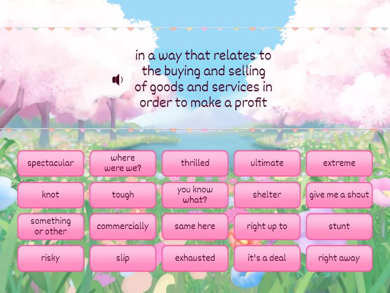 Unit 1 Key words in context - Find the match