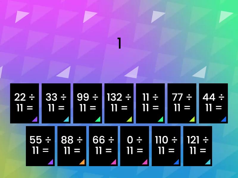 ÷ 11 Tables - Cada oveja con su pareja