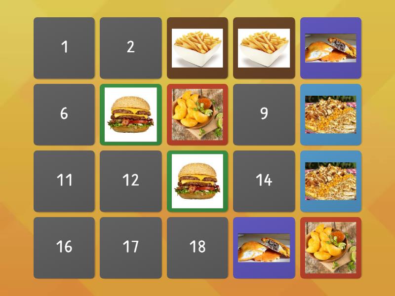 comida rapida - Matching pairs