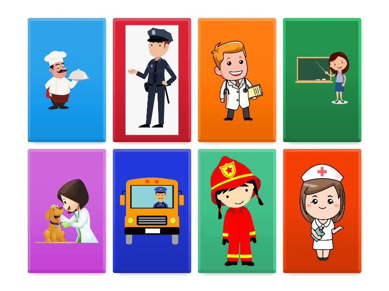 Professions - Flip tiles