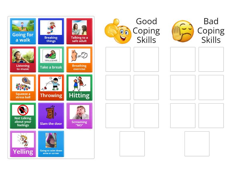 1-2 Good and Bad Coping Skills - Group sort