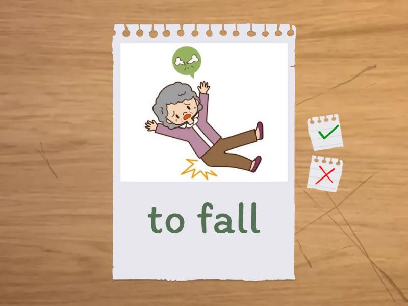 Willow's story - top branch, slip, fall - Flash cards