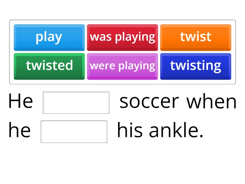 Past Continuous tense for interrupted actions - Complete the sentence