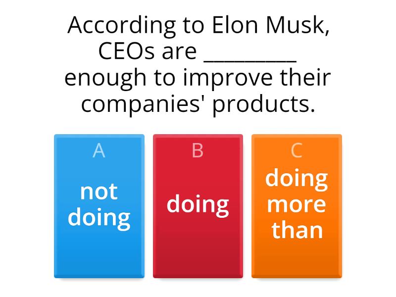 Elon Musk Interview quiz. - Questionário
