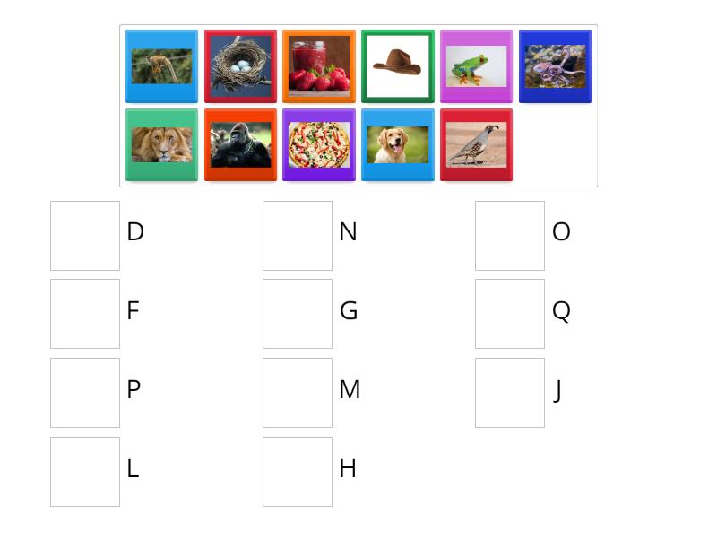 Letters A-Q - Match up