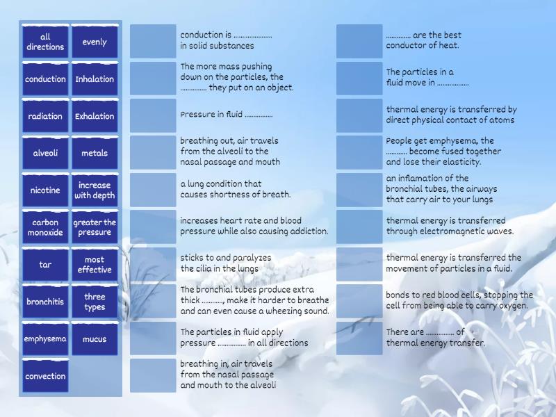 Grade 8 Science Review Pack (2) - Une las parejas