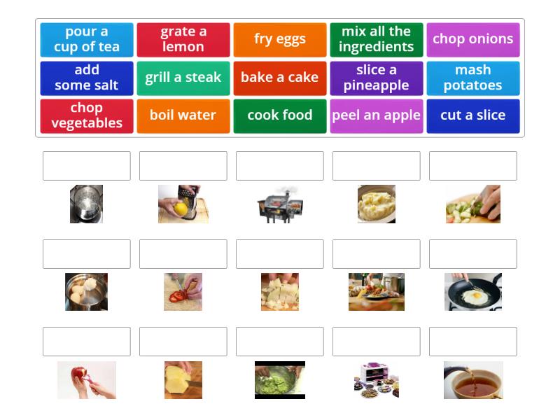 Empower A2 4B Cooking verbs. - Une las parejas