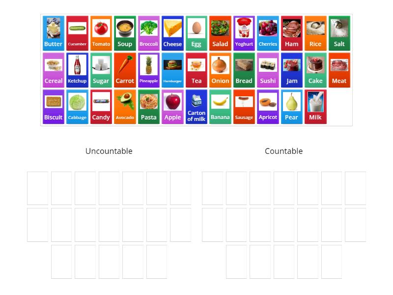 Countable/uncountable - Group sort