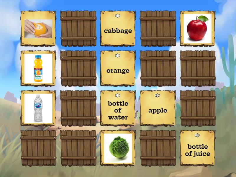 ESL 4 - Lesson 2 - Vocabulary Match Up - Matching pairs
