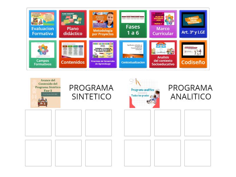 ELEMENTOS DEL PROGRAMA SINTETICO Y PROGRAMA ANALITICO - Group sort