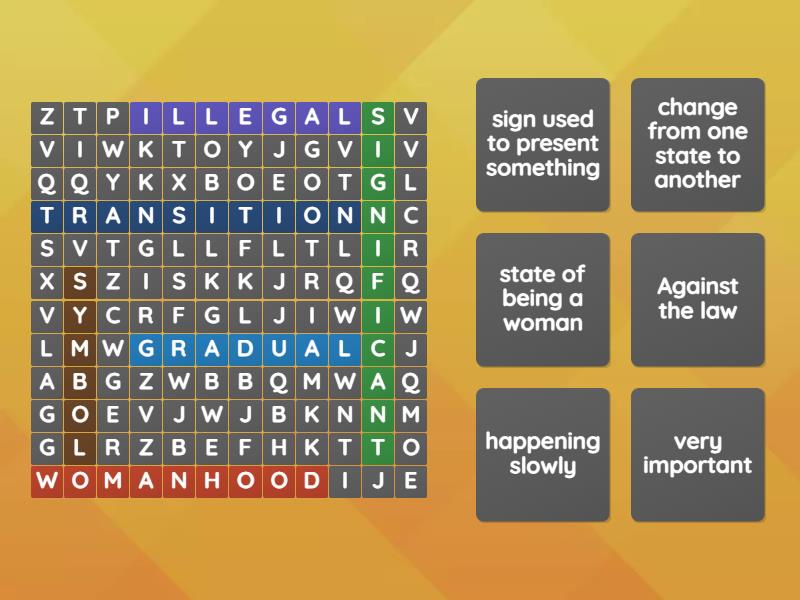 revision theme4 unit 1 - Wordsearch