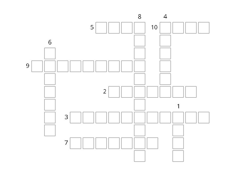 CROSS WORD FIFTH GRADE - Crossword