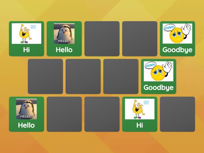 Greetings - Matching pairs