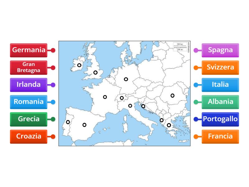 Gli Stati Europei - Labelled diagram