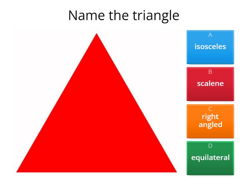 Types of Triangles - Cuestionario