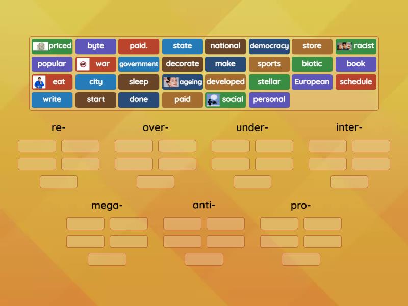ODF3 unit 8 prefixes - Group sort