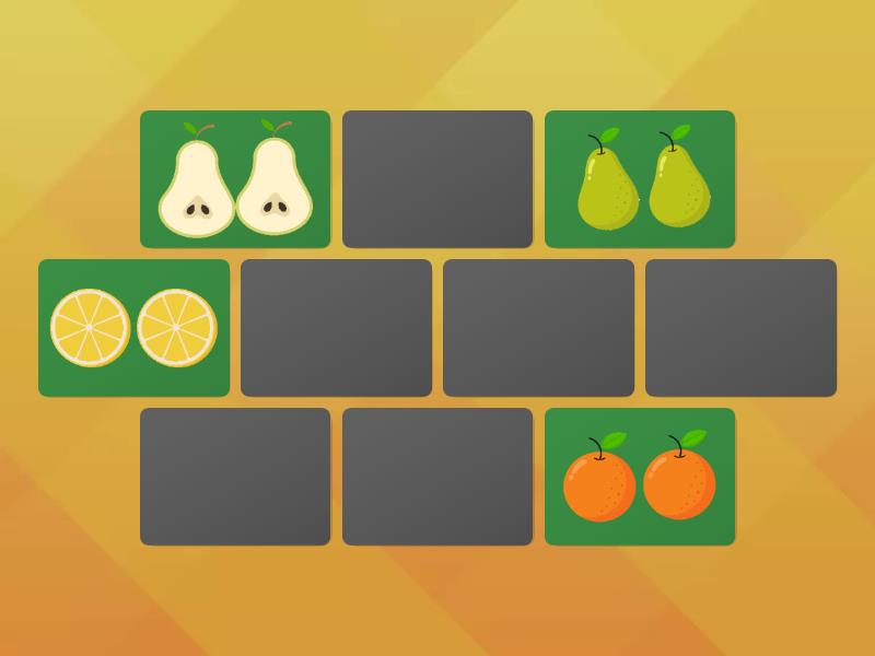 GESE Level 1 Lesson 8 Game 1 - Fruits (Matching) - Matching pairs