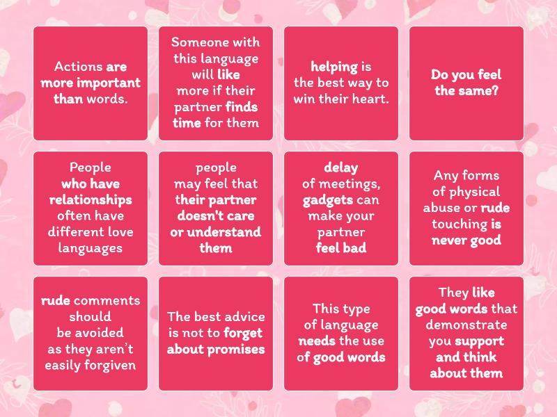 rephrase ( love language) - Flip tiles