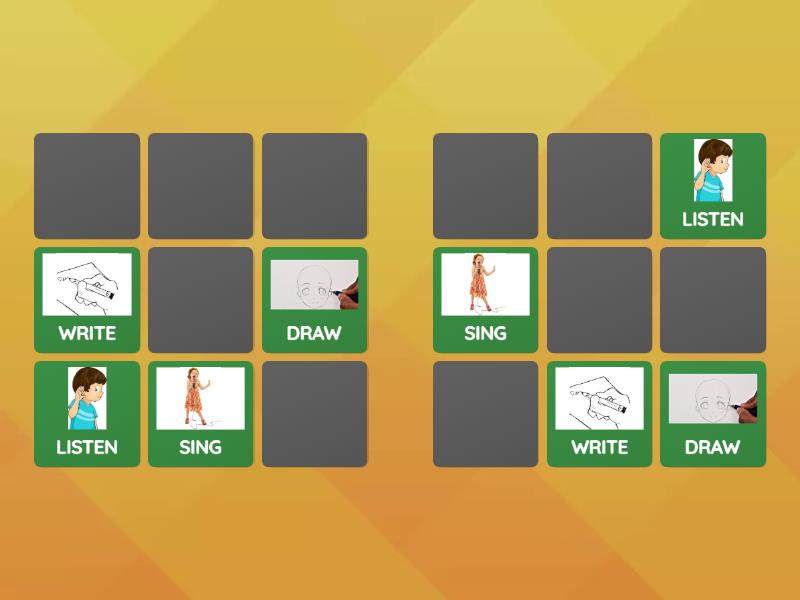 CLASSROOM LANGUAGE VERBS - Matching pairs