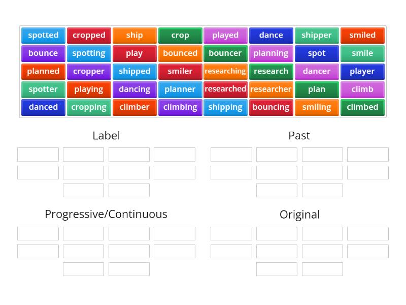 Word Morph v.1 - Group sort