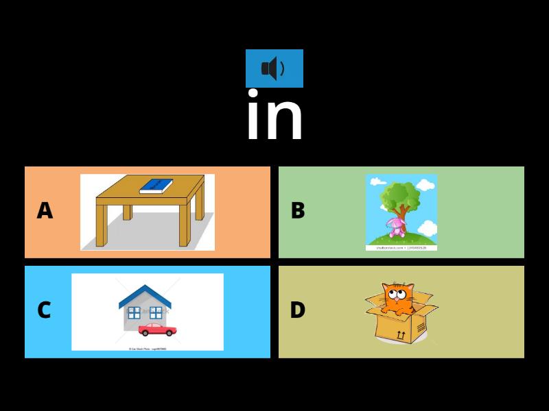 Prepositions in/on/under/in front of/between/behind/next to - Quiz