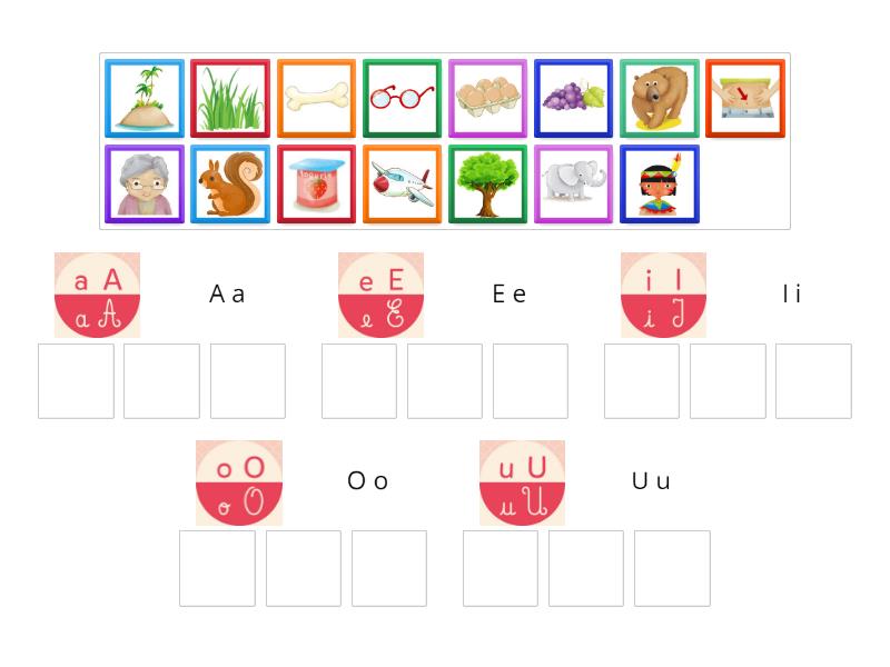 Treino de Vogais - Group sort