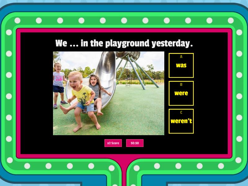 Past Simple: WAS/WERE Group 1 - Gameshow quiz