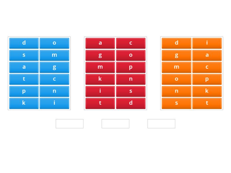Phonics Phoneme Blending SATPINMDGOCK - Make sets