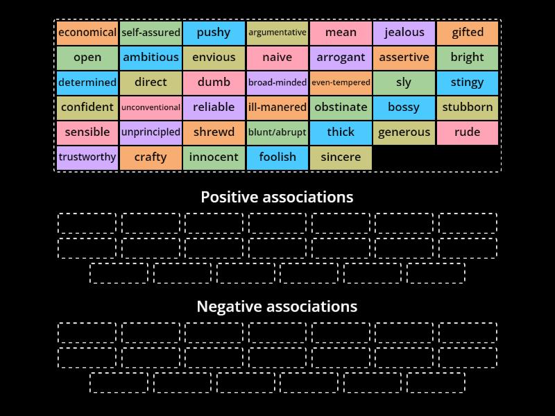 Describing personality - Group sort
