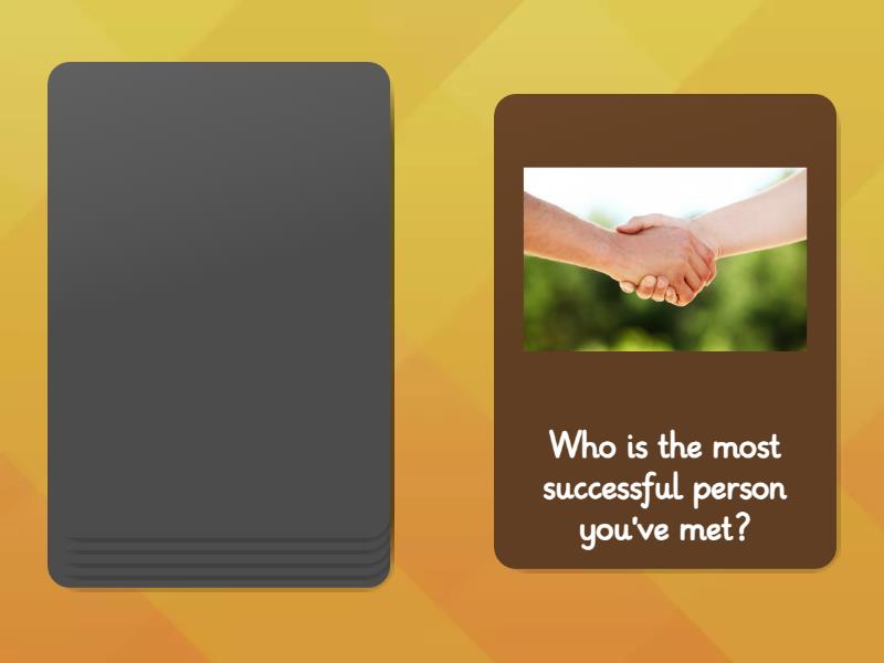 Preview to FCE - Questions about success - Speaking cards