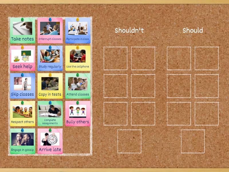 Should and Shouldn't - Group sort
