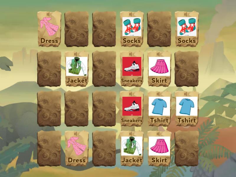 5th - Clothing (memory game) - Matching pairs
