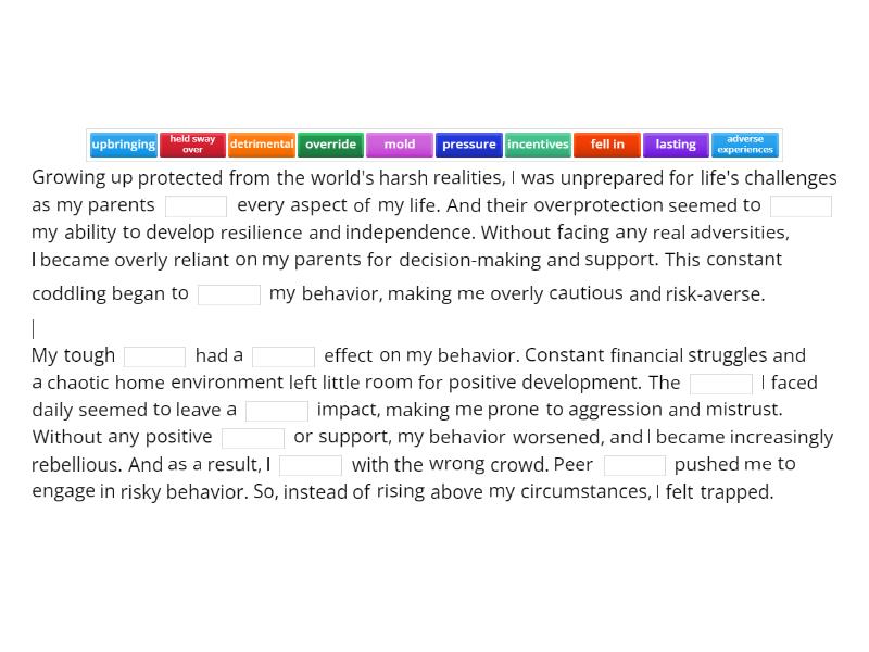 Invisible influence (gaps II) - Complete the sentence