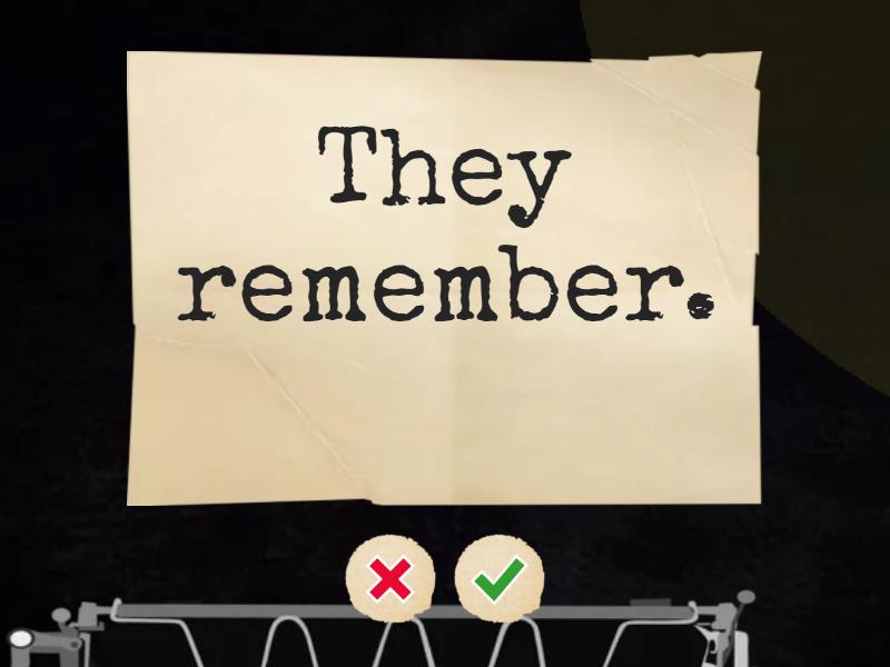 I remember. - Flash cards