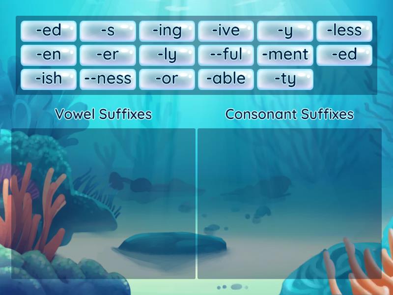 Vowel Suffix or Consonant Suffix - Categorías