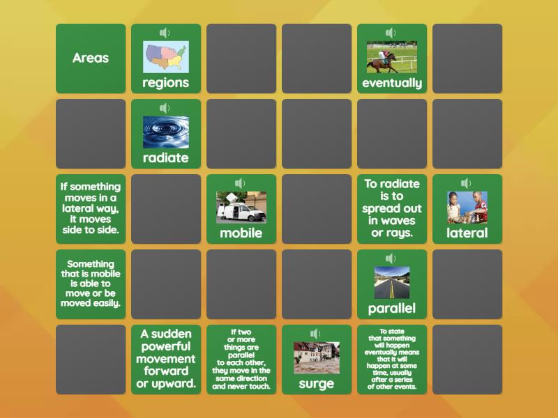 Module 3 - Hurricanes - Vocabulary Game - Matching pairs