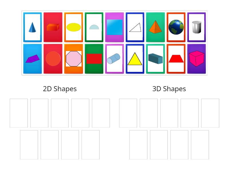 2D and 3D shape sort - Group sort
