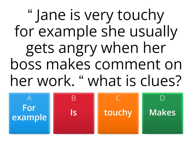 Example Clues - Quiz