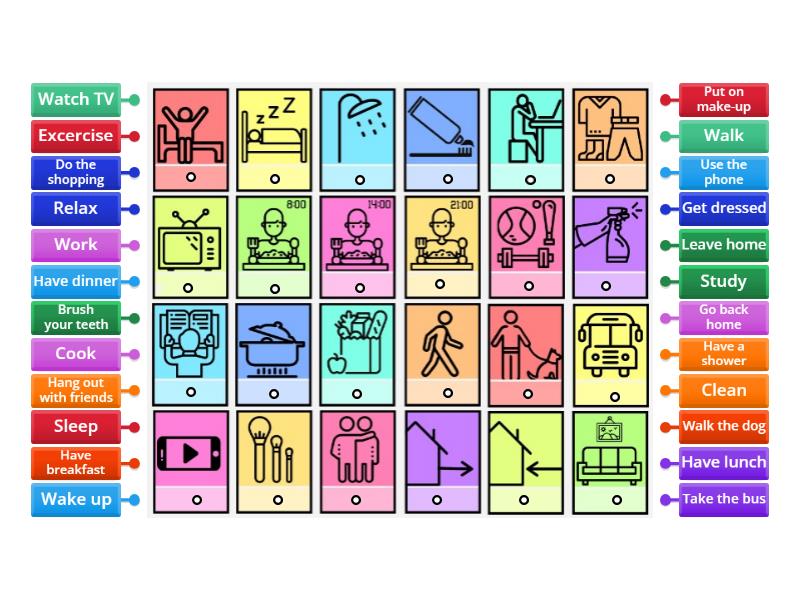 Daily Routine - Labelled diagram