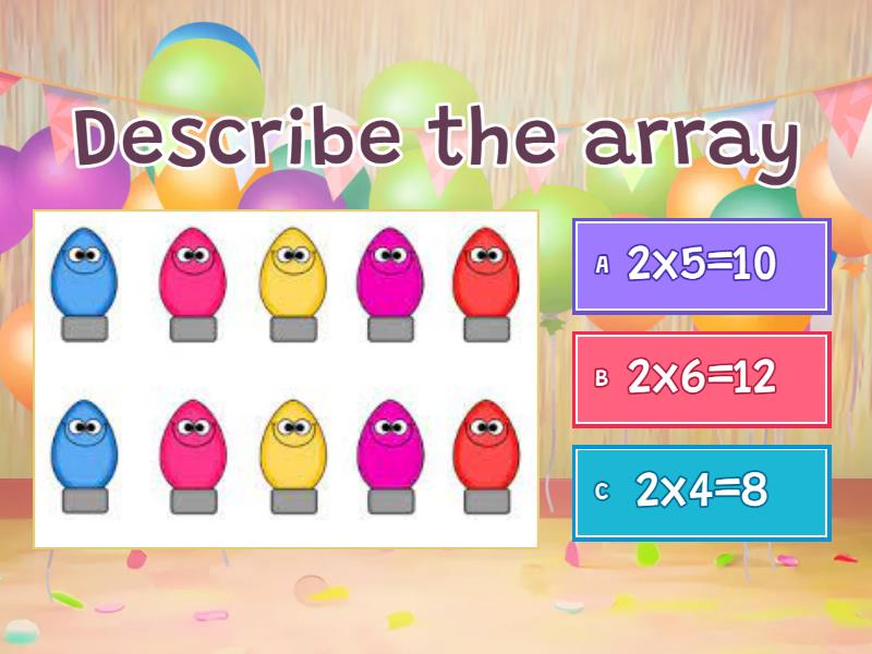 arrays and multiplication - Quiz